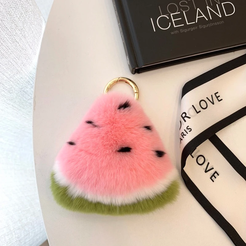 Key-Chains-Pendant-Ornament-Watermelon-Pompom-Puffy-Jewelry-Bag ...