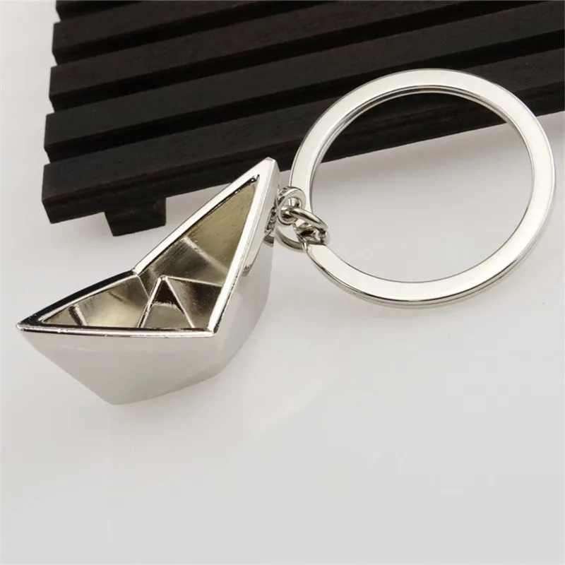 Men-s-Sailing-Paper-Boat-Lovely-Keychain-Metal-Alloy-Boat-Key-Chains ...