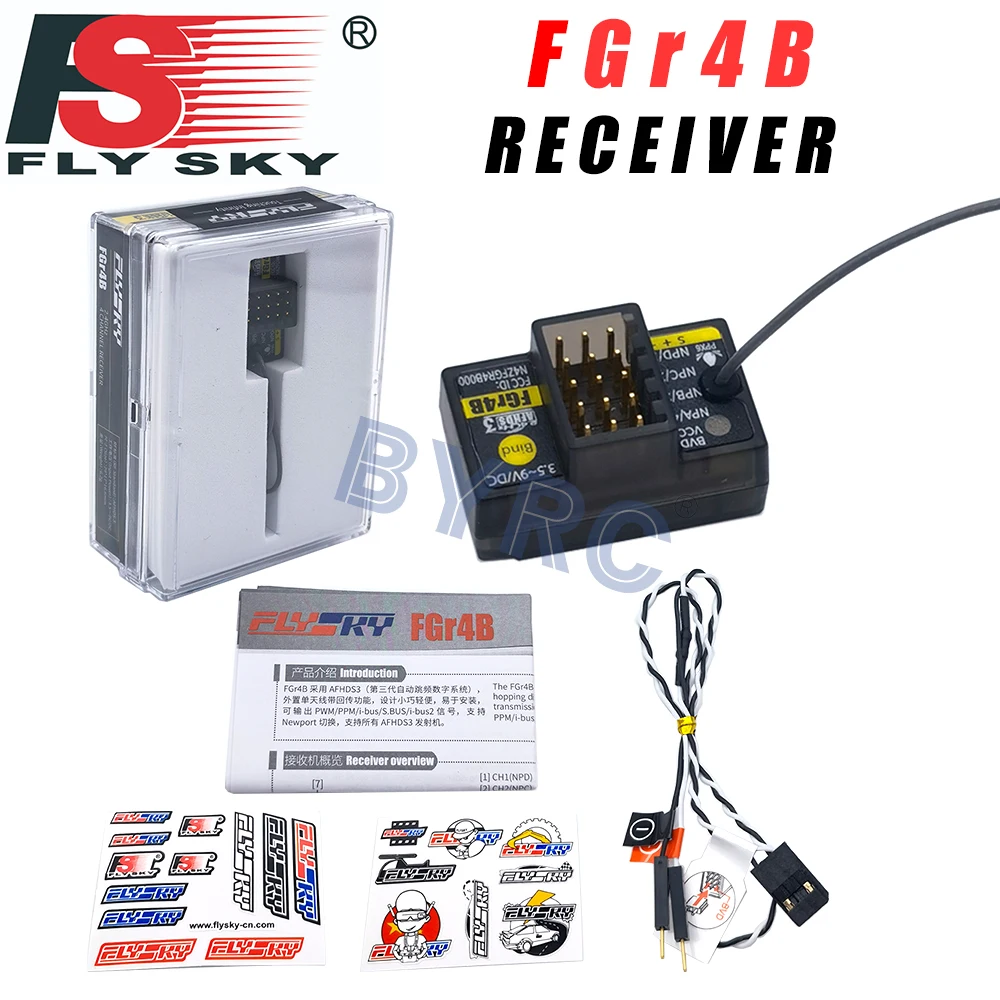 FlySky FGr4B 4 Channels Single Antenna Two Way Receiver Support All ...