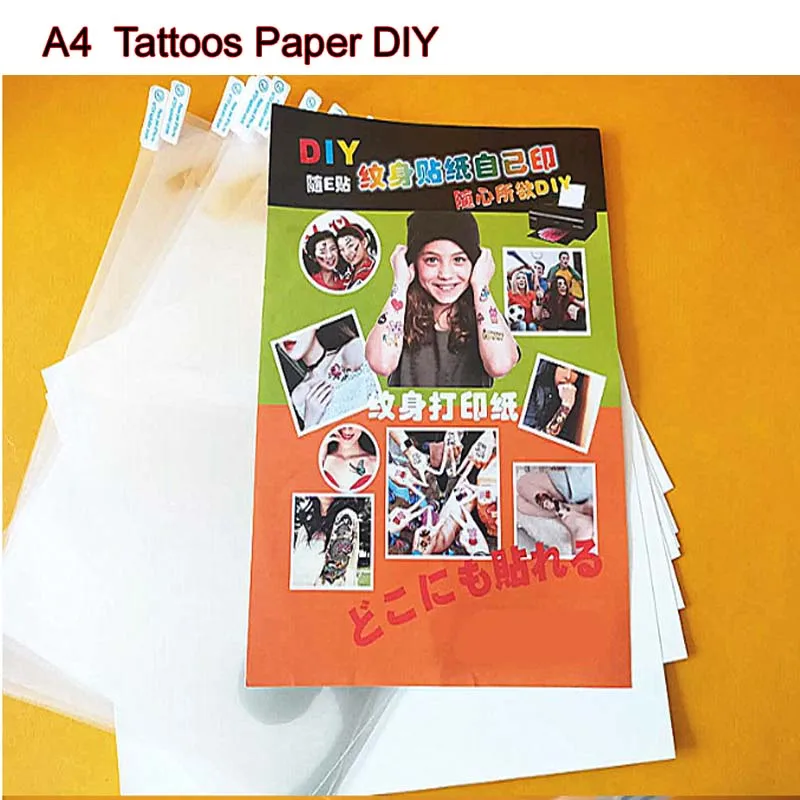 10set Art Tattoos Paper DIY Waterproof Temporary Tattoo Skin Paper With ...
