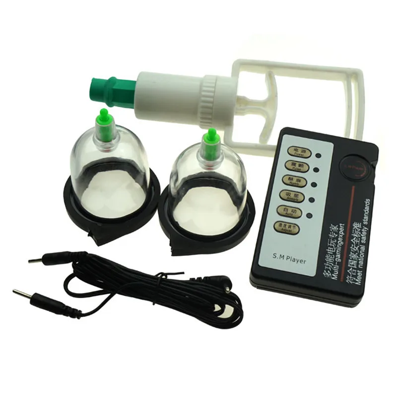 Vácuo sugar dispositivo de mama + host + linha 3 pçs/set electro choque ...