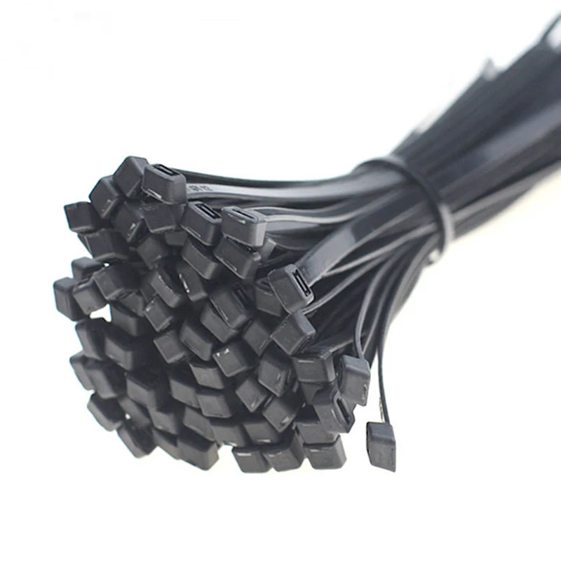 Collier de serrage,Attache-câble en Nylon autobloquant, 100 pièces-paquet,sangle en plastique ...