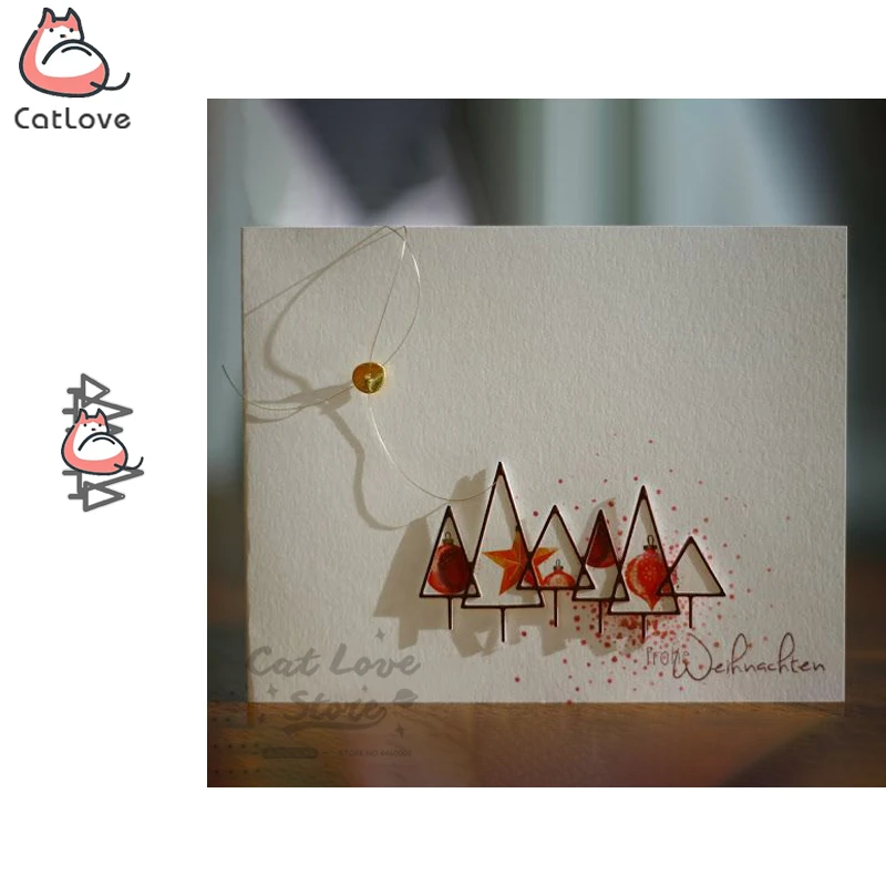 Christmas Woods Tree Metal Cutting Dies Scrapbooking Stencil Die Cuts ...