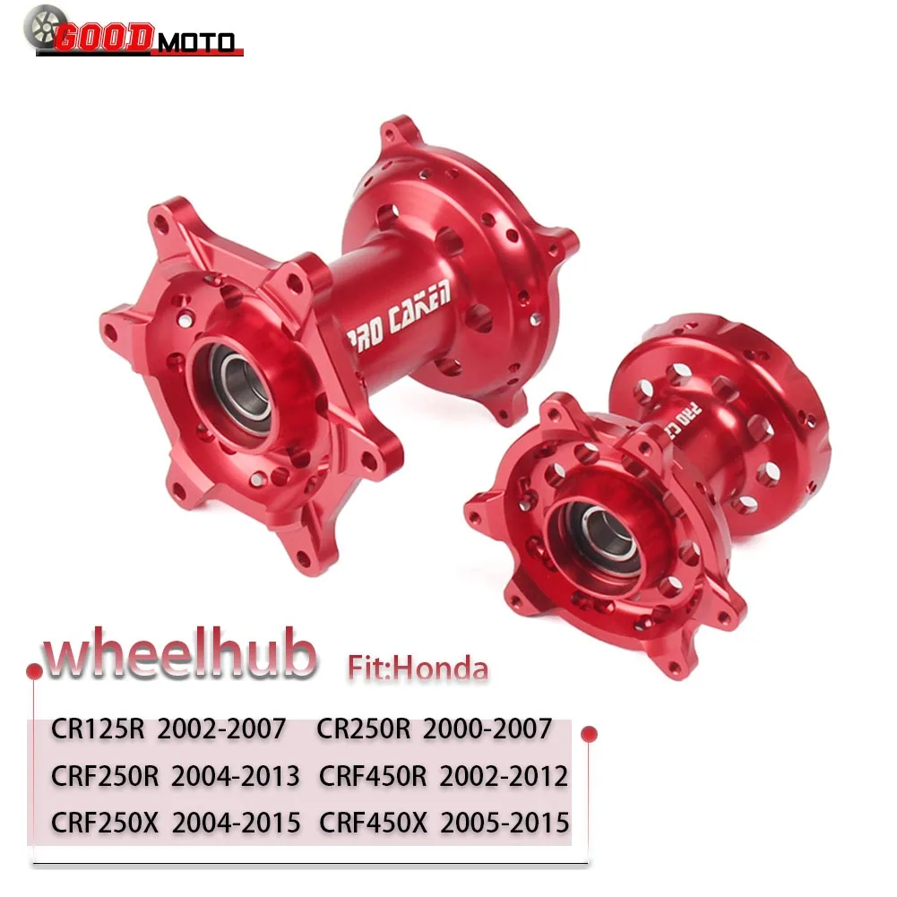 CNC-Front-and-Rear-Wheel-Hub-36-Holes-For-Honda-CR125-250-2002-2007-CRF ...