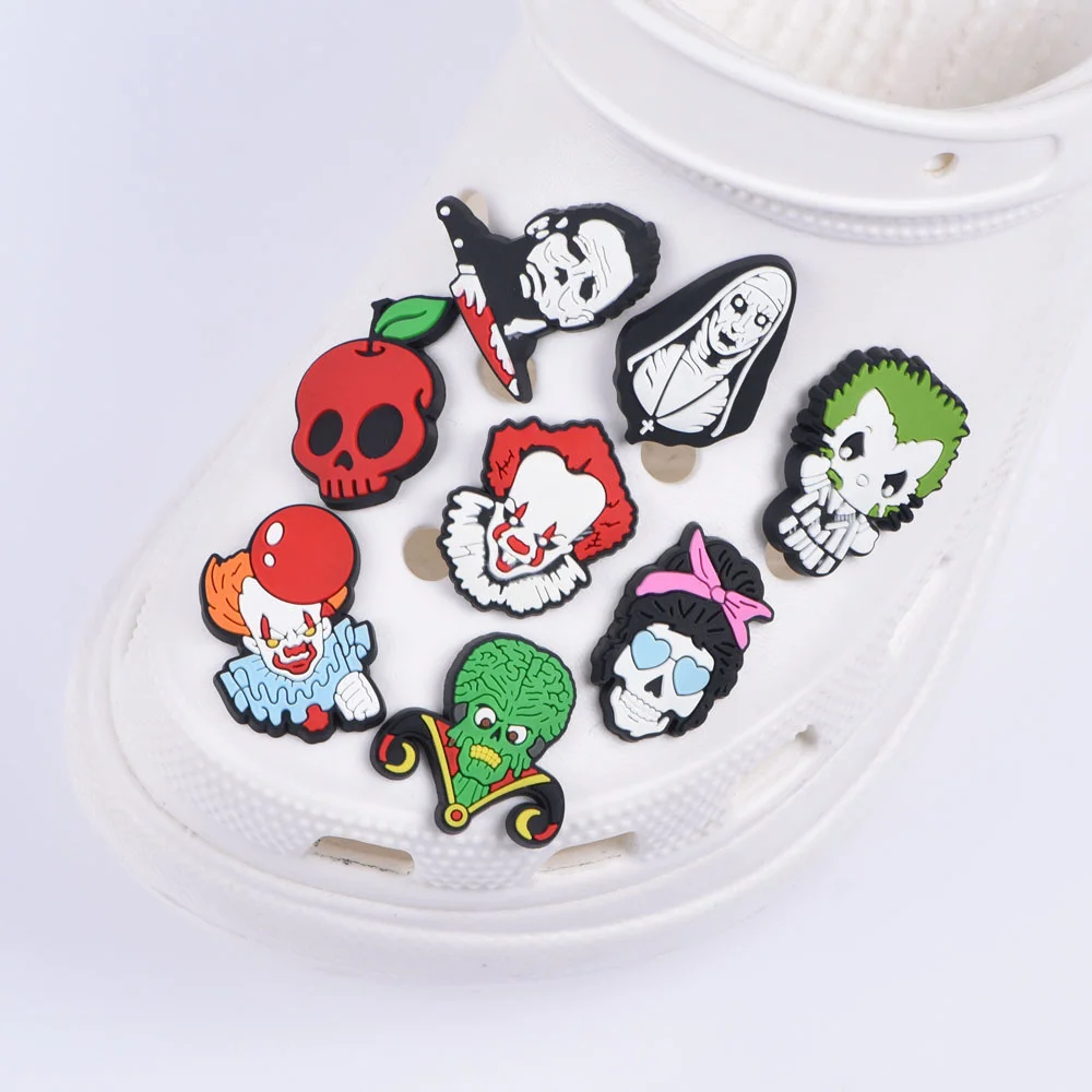 1pcs Horror Movie Soft PVC Shoe Charms Cartoon Croc Clog Sandals Bullet ...