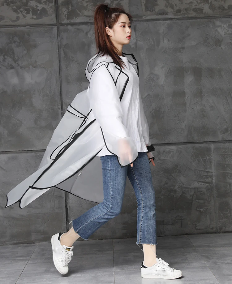 Imperméable,Manteau de pluie Long Transparent pour adultes, imperméable ...