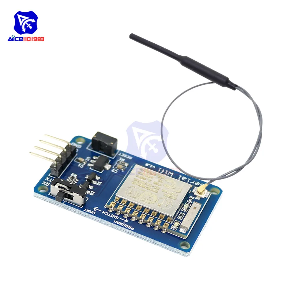 Diymore Esp8266 Esp-07 Wifi Serial Transceiver Wireless Module 8n1 Ttl ...