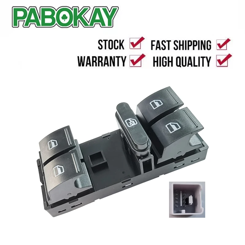 Electric Power Master Window Switch Button For Vw Golf 5 6 Jetta Mk5 ...