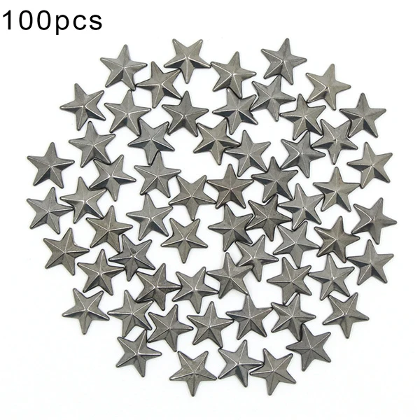 100Pcs 8/10/15mm Star Copper Studs Metal Leather Rivets Hotfix ...