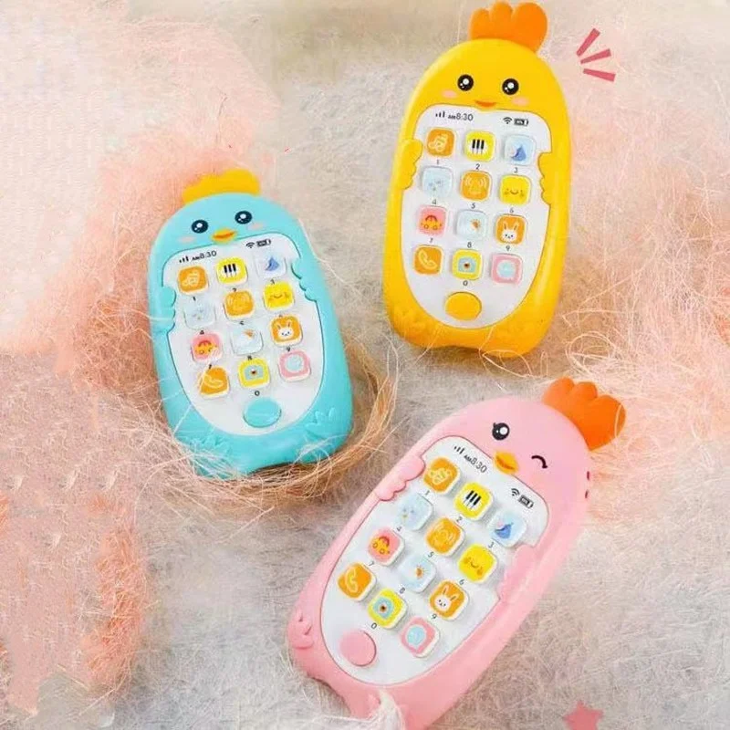 Baby Phone Toys Bilingual Telephone Teether Music Voice Toy Early ...