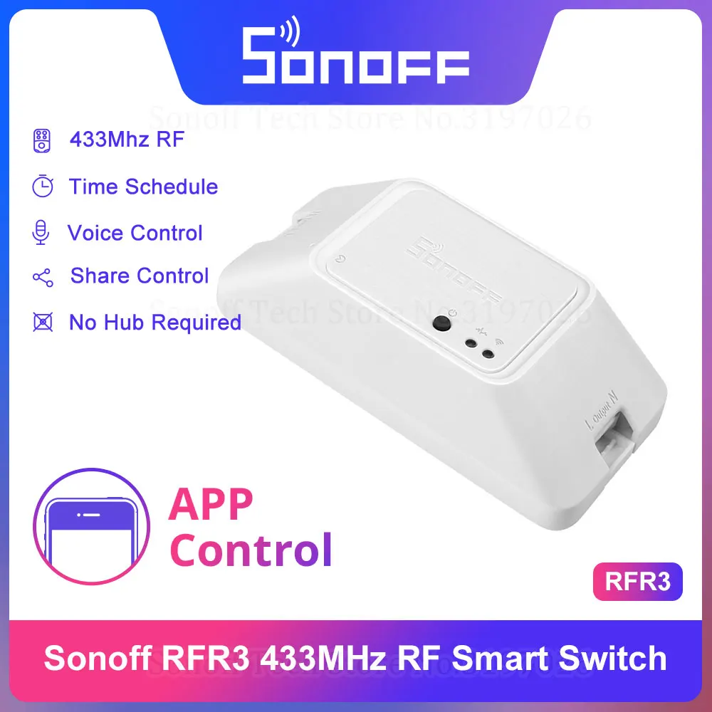 Itead Sonoff RF R3 433Mhz RF DIY Smart Home Wifi Switch Time Schedule ...