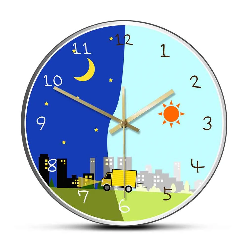 Reloj-acr-lico-impreso-de-dibujos-animados-reloj-colgante-de-pared-con ...