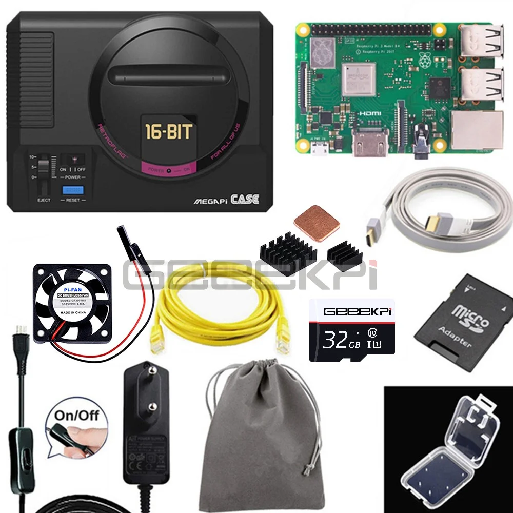 GeeekPi Retroflag Original MEGAPi Case with Optional Game Controller ...
