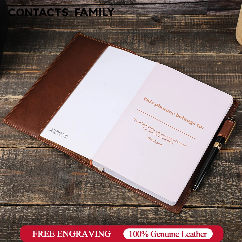 Vintage-Crazy-Horse-Leather-Book-Cover-Protector-Case-With-Pen-Holder ...