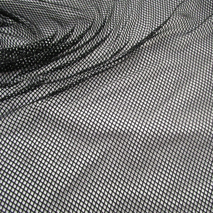 Black Mesh Fabric Swatch