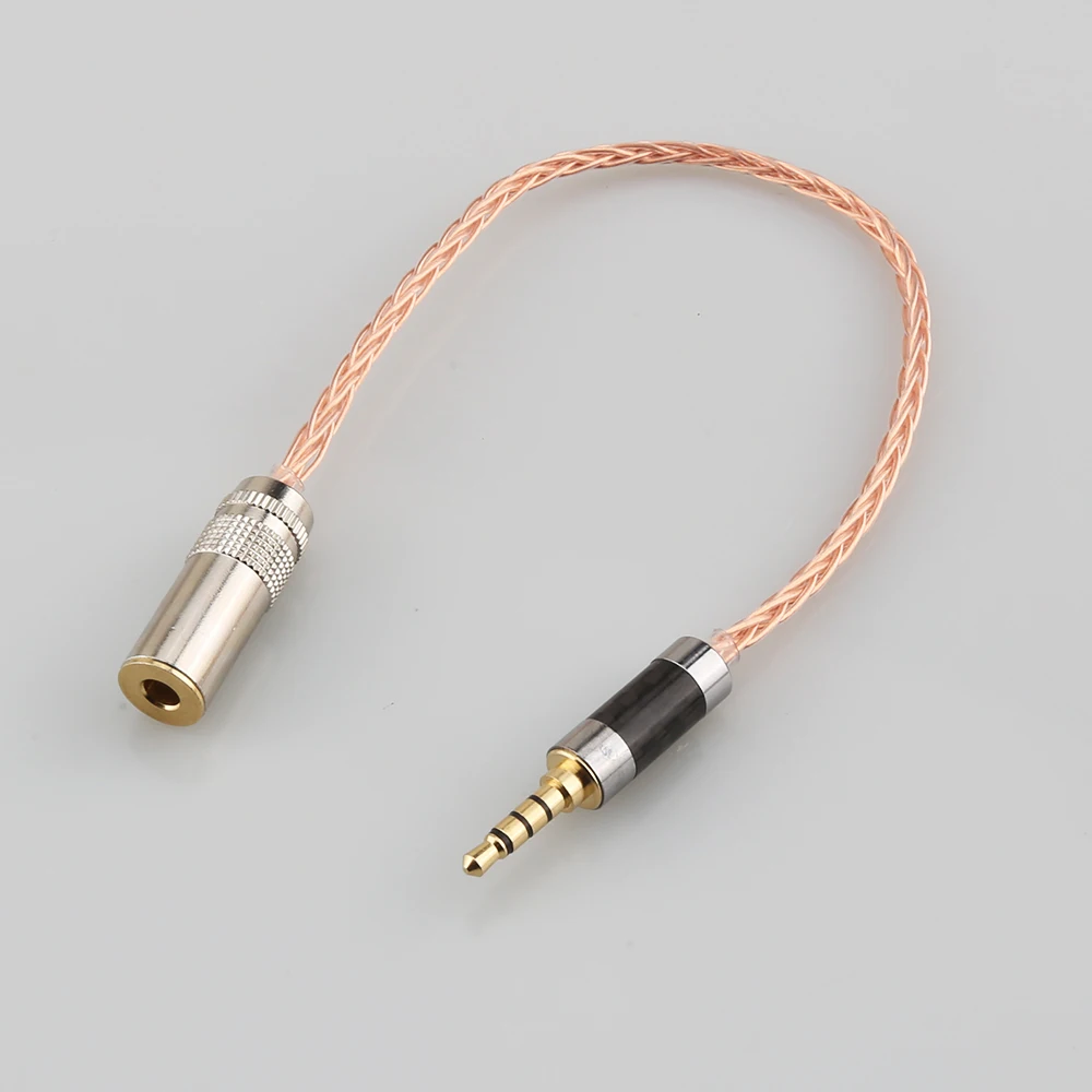 고품질 3.5mm TRRS 수 4.4mm 암 밸런스 어댑터, 8 코어 7N OCC HiFi 실버 도금 오디오 어댑터 케이블 ...