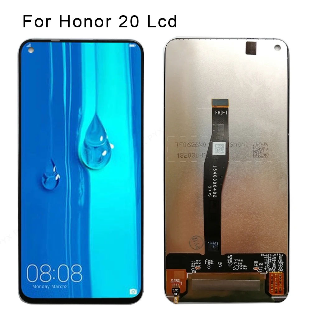 Huawei tela lcd original, peça de montagem para honor honor 20 honor 20 ...
