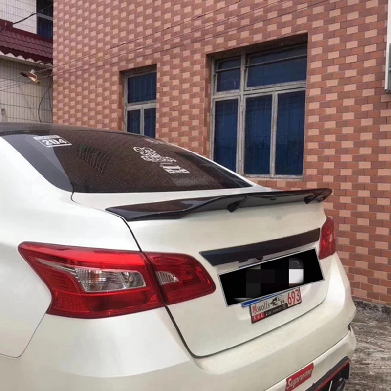 Use For Nissan Sentra Spoiler 2012 2018 Year Real Glossy Carbon Fiber ...