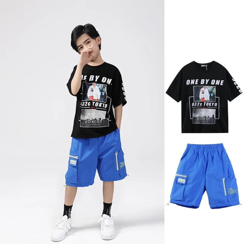 New Boys Jazz Dance Costume Children Loose Ballroom Hip Hop Clothes ...