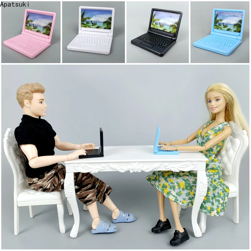 1:6 Dollhouse Miniature Modern Computer Desktop For Barbie Doll ...