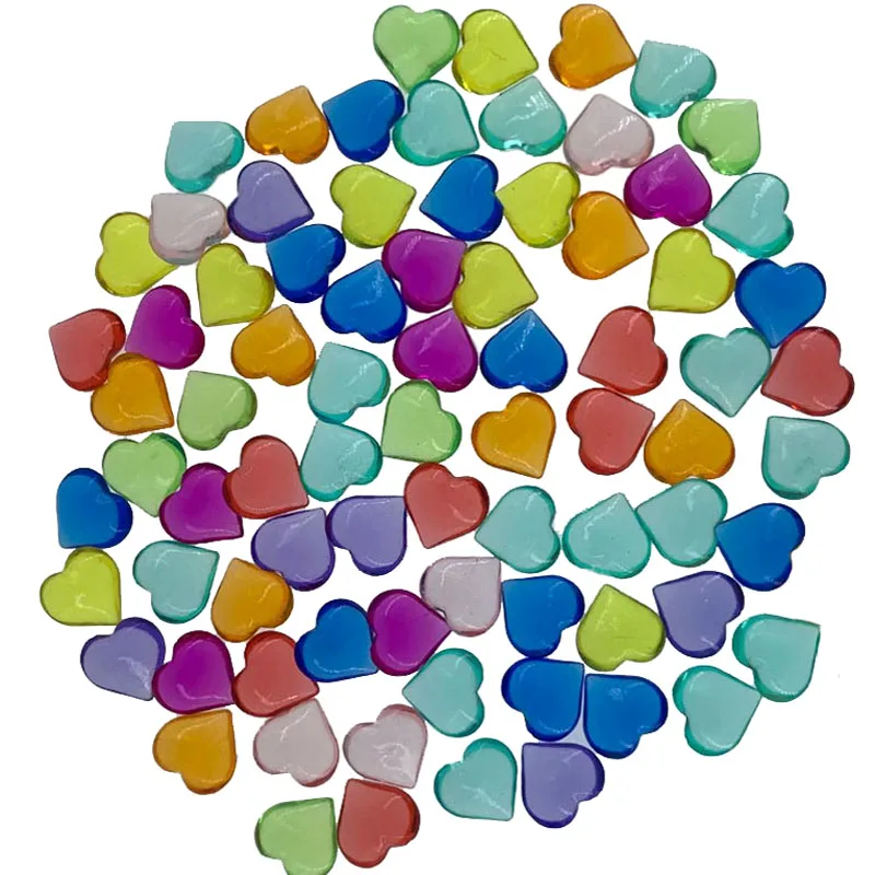 100Pcs-10mm-Heart-Shape-Plastic-Crystal-Diamond-Pawn-Stone-Game-Pieces ...