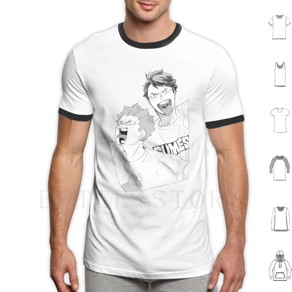 Hinata And Oikawa Timeskip Haikyuu Manga Cap T Shirt Print Cotton ...