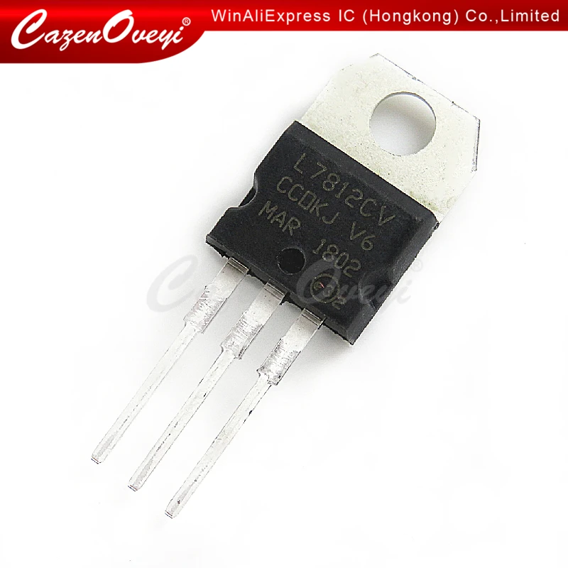 10pcs/lot L7812CV TO 220 L7812 LM7812 7812 Positive Voltage Regulators ...