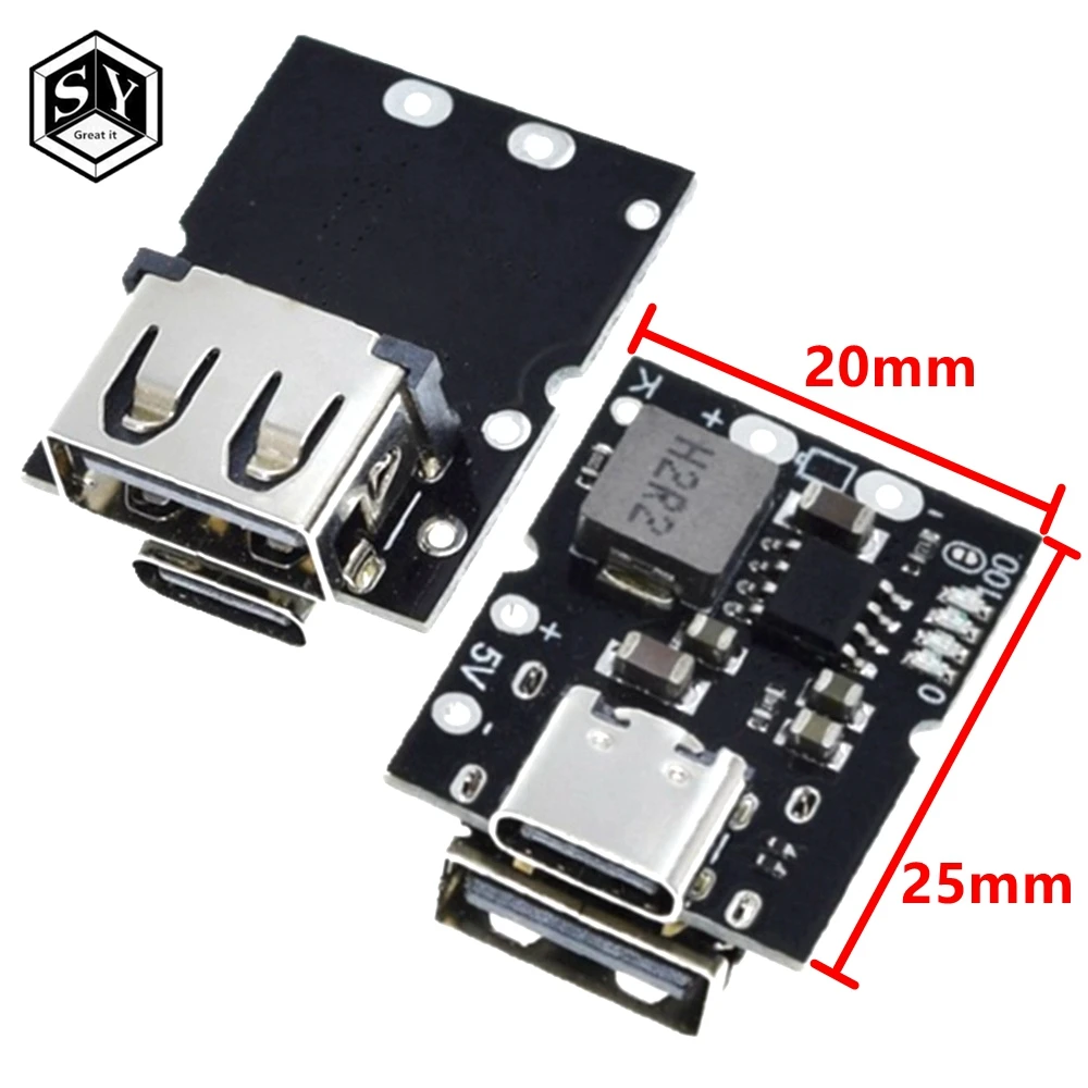 Type-c Usb 5v 1a Boost Converter Step-up Power Module Lithium Battery ...