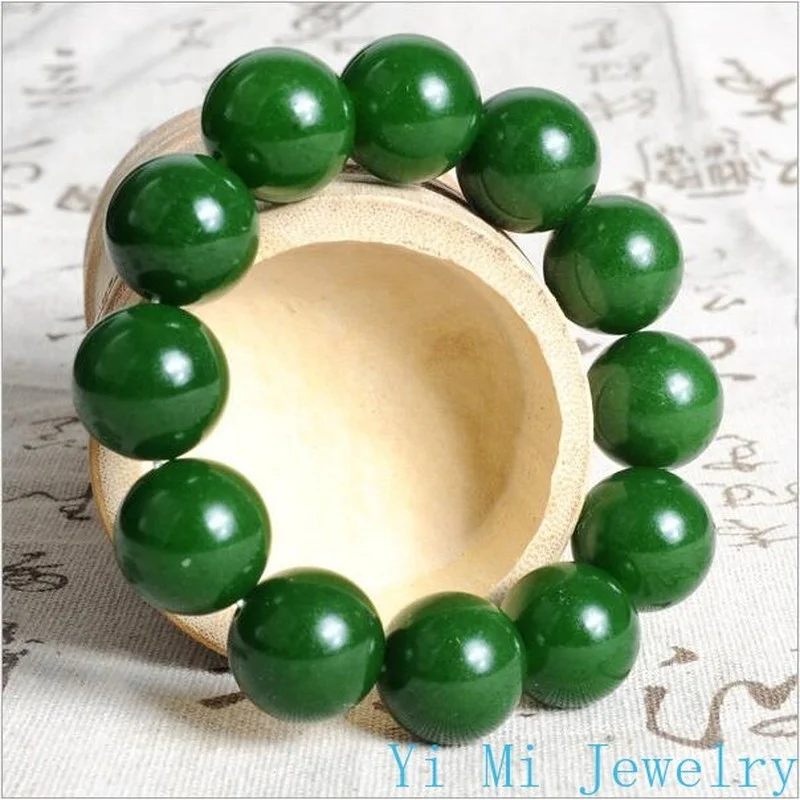 Natural-Emerald-Bracelet-Men-and-Women-Single-Circle-Round-Jade-Beads ...