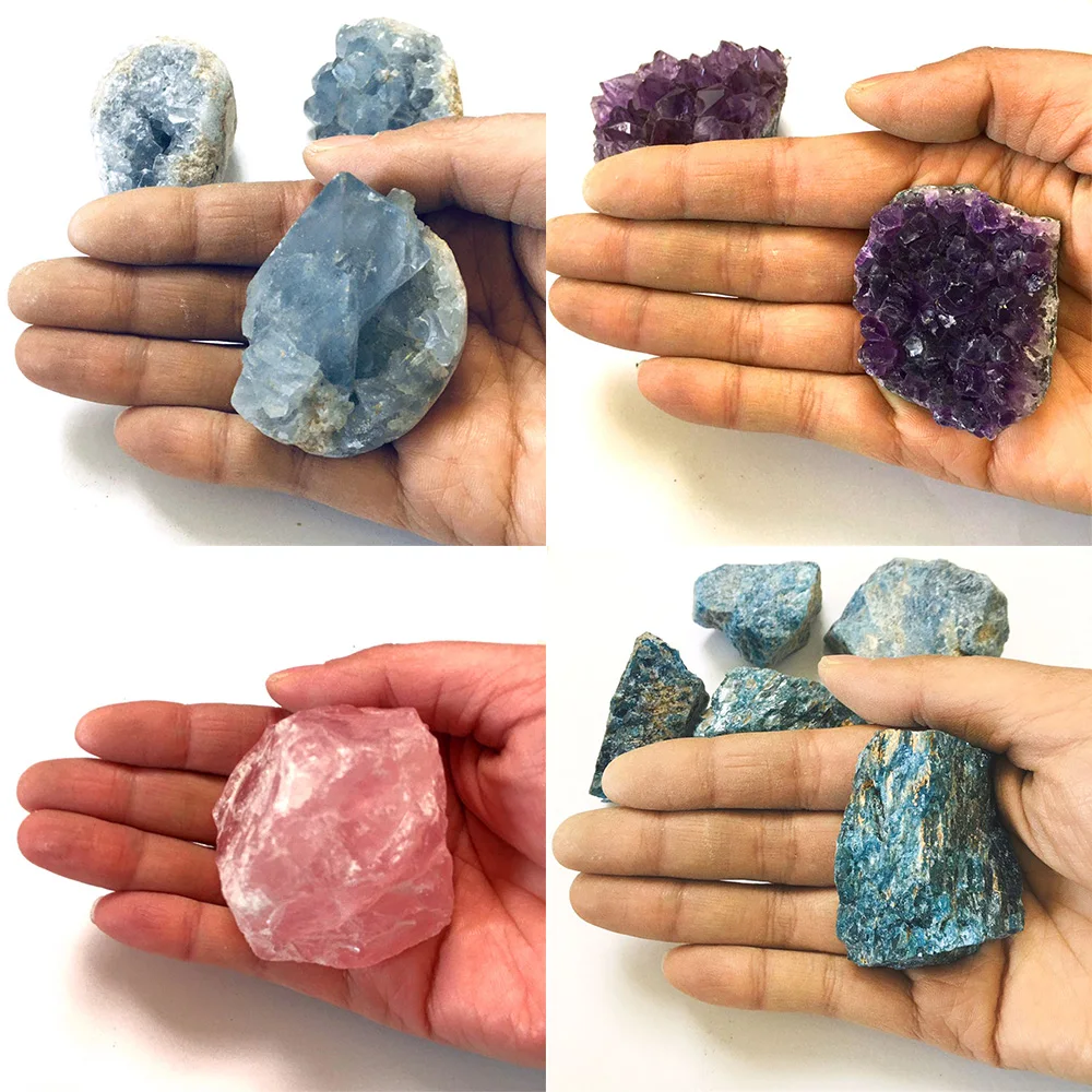 1Pc Natural Large Lumpy Rough Quartz Crystal Celestine Amethyst ...