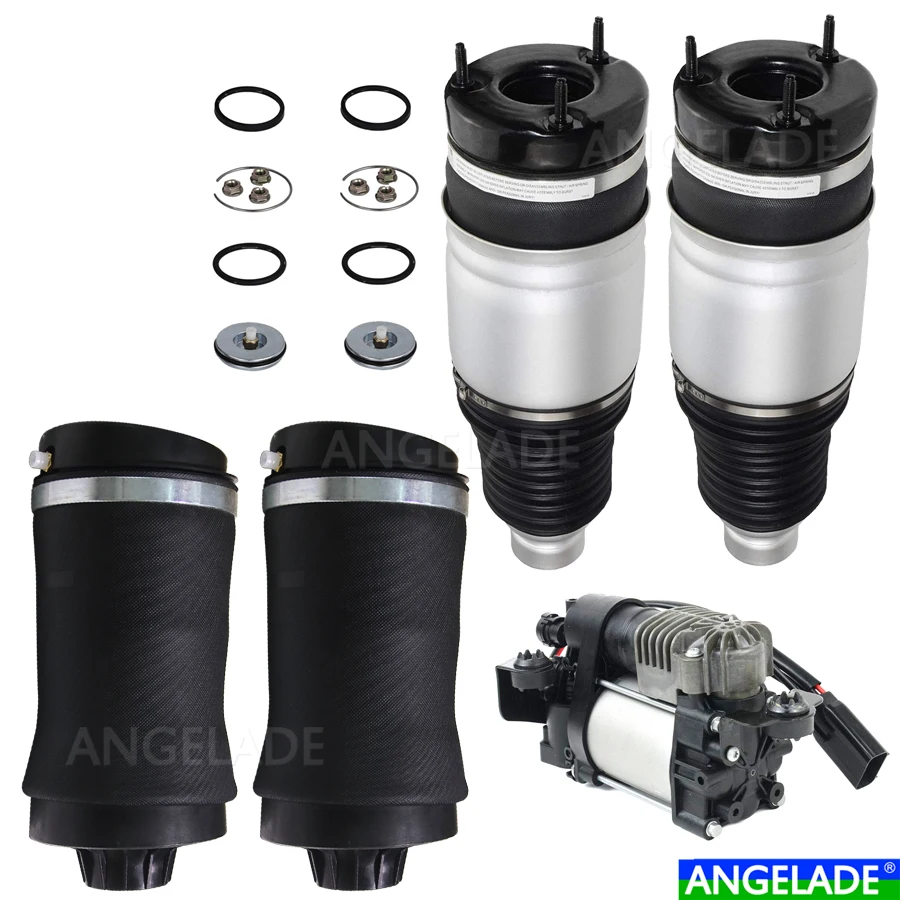 Set 5 JeepGrandCheroke Chrysler Shocks Air Suspension Bag Compressor ...