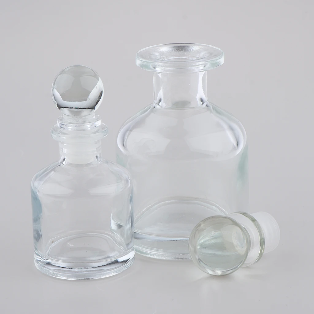 2Pcs Clear Glass Diffuser Bottles- Ideal Gift for Wedding, Party- Use ...