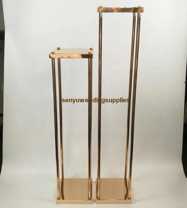 Wedding Flower Stand Arrangement Table Centerpiece Metal Gold Plating ...