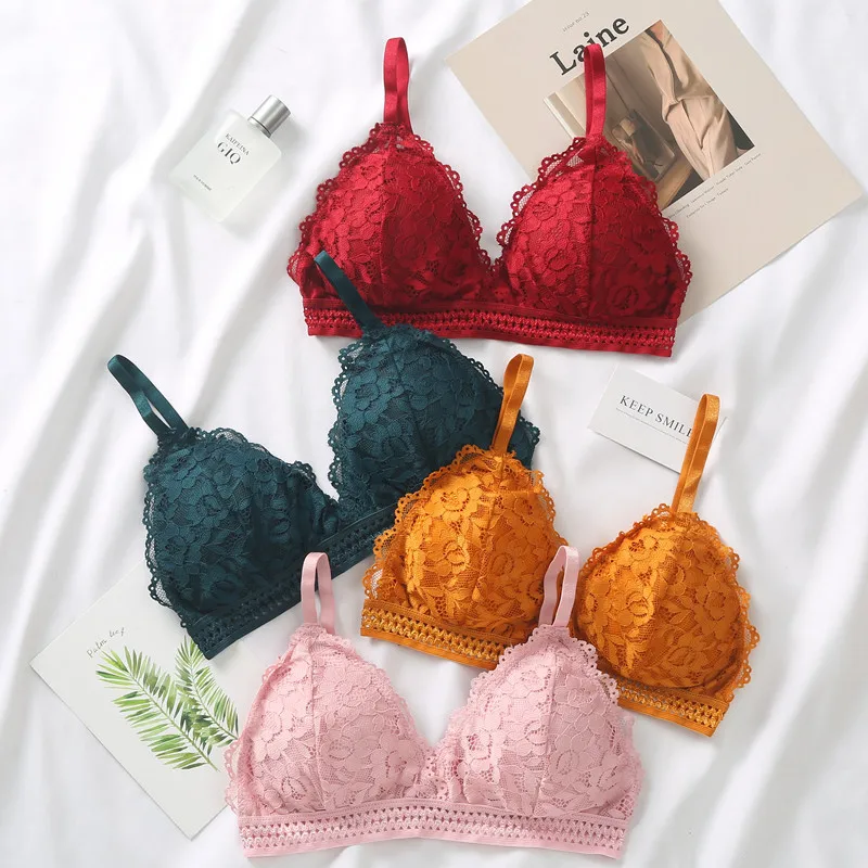 Women-Lace-Bra-Wirefree-Bralette-Sexy-Lingerie-Female-Brassiere-Thin ...