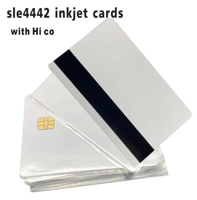 Kiváló Minőségű 10Db Üres Fehér Ic Kártya / Sle 4442 Chip Contact Smart ...