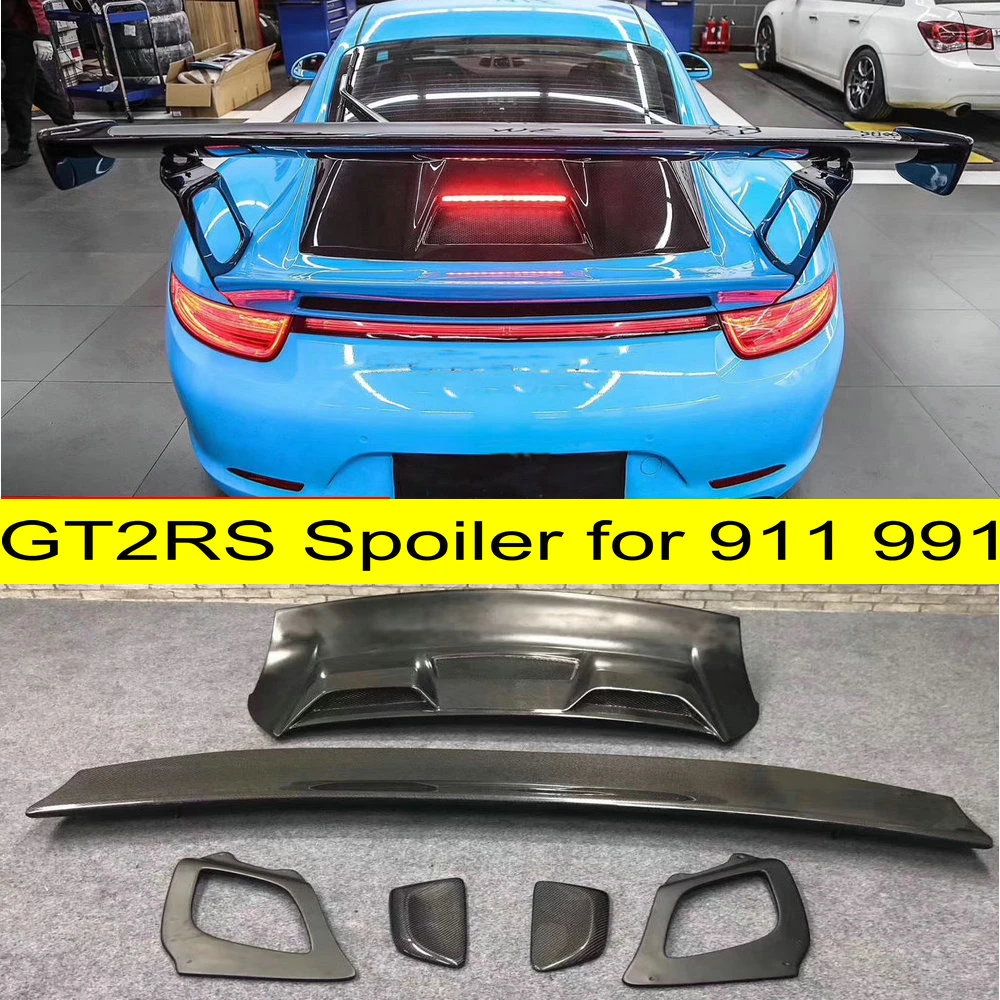 GT2RS style rear spoiler for Porsche 911 991 body kits carbon fiber ...