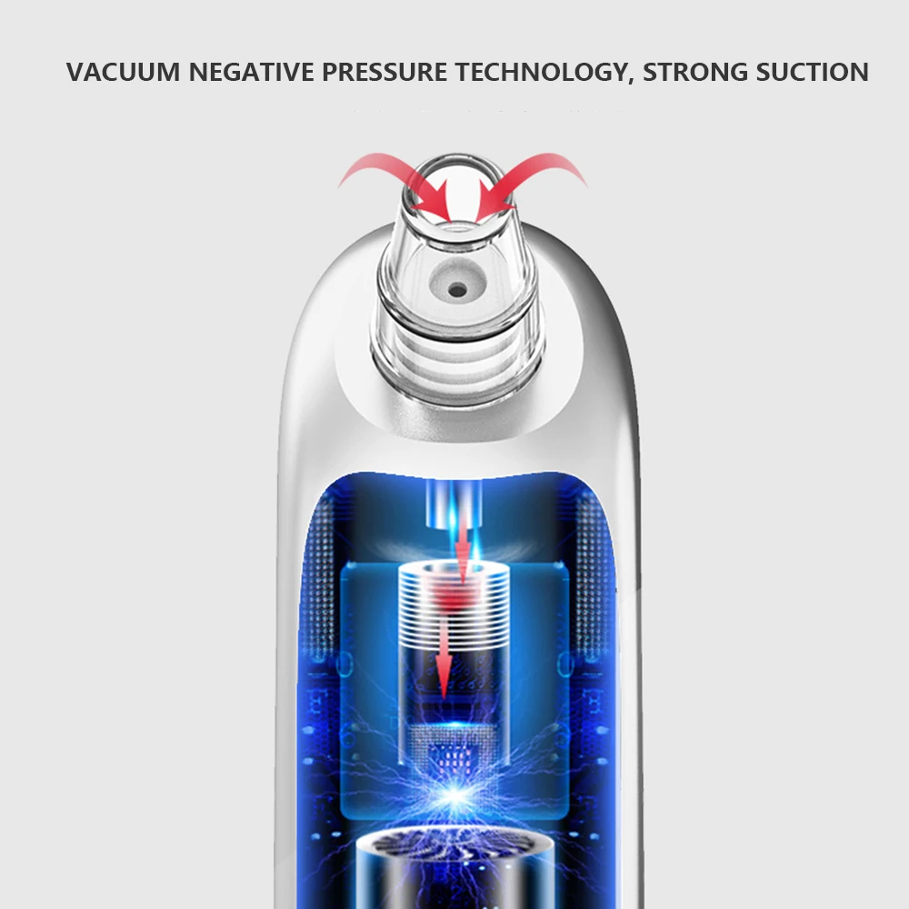 6 Всасывания Лица носа удаления черных точек черная точка глубокая поры вакуумный очиститель пор