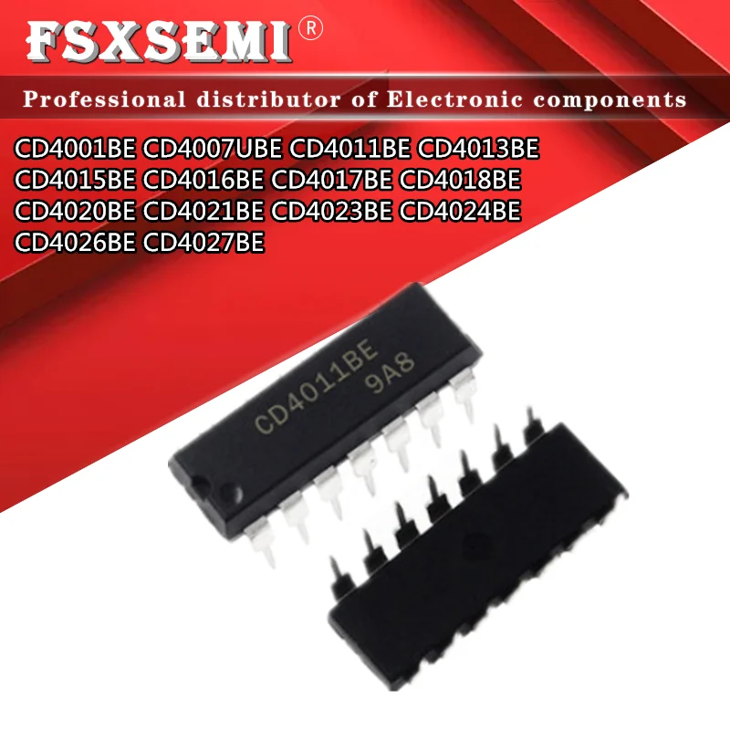 10pcs Cd4011 Cd4011be Cd4001be Cd4007ube Cd4011be Cd4013be Cd4015be ...