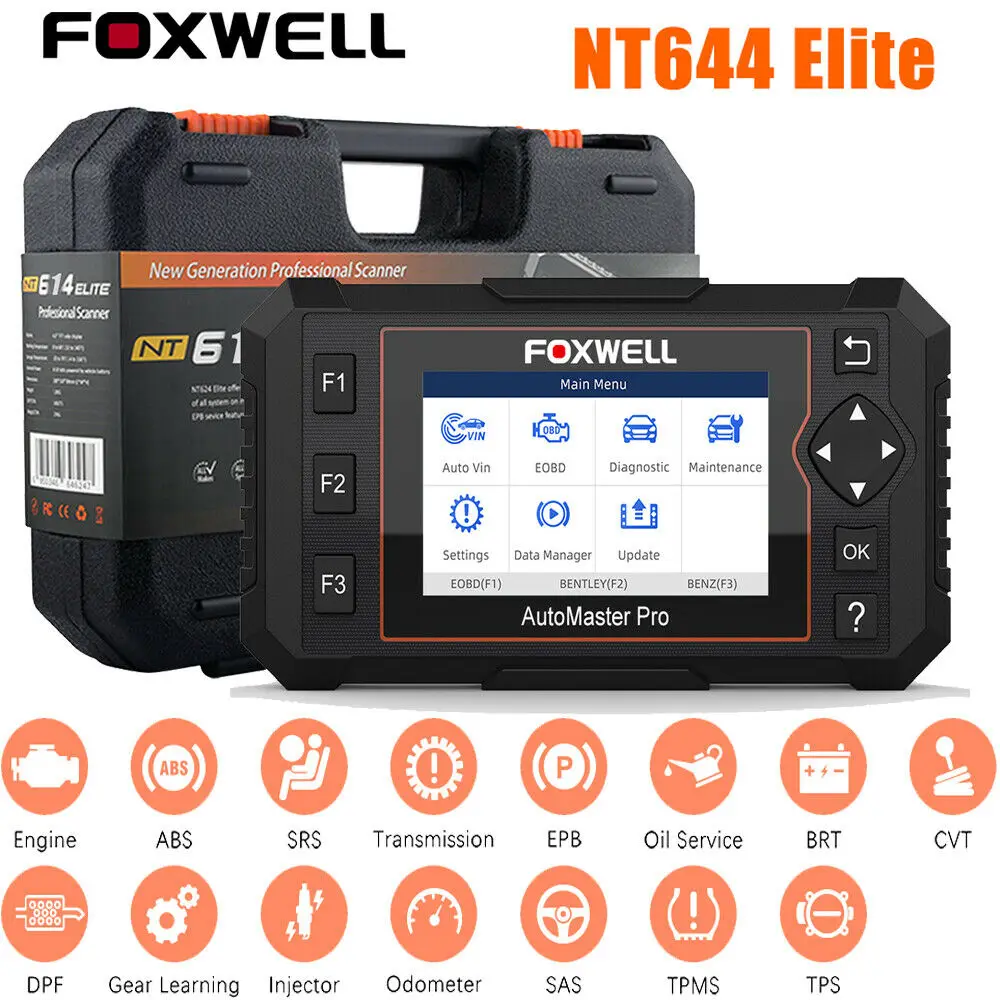 Foxwell Nt644 Elite Ferramenta De Diagnóstico Do Carro Analisador Motor ...