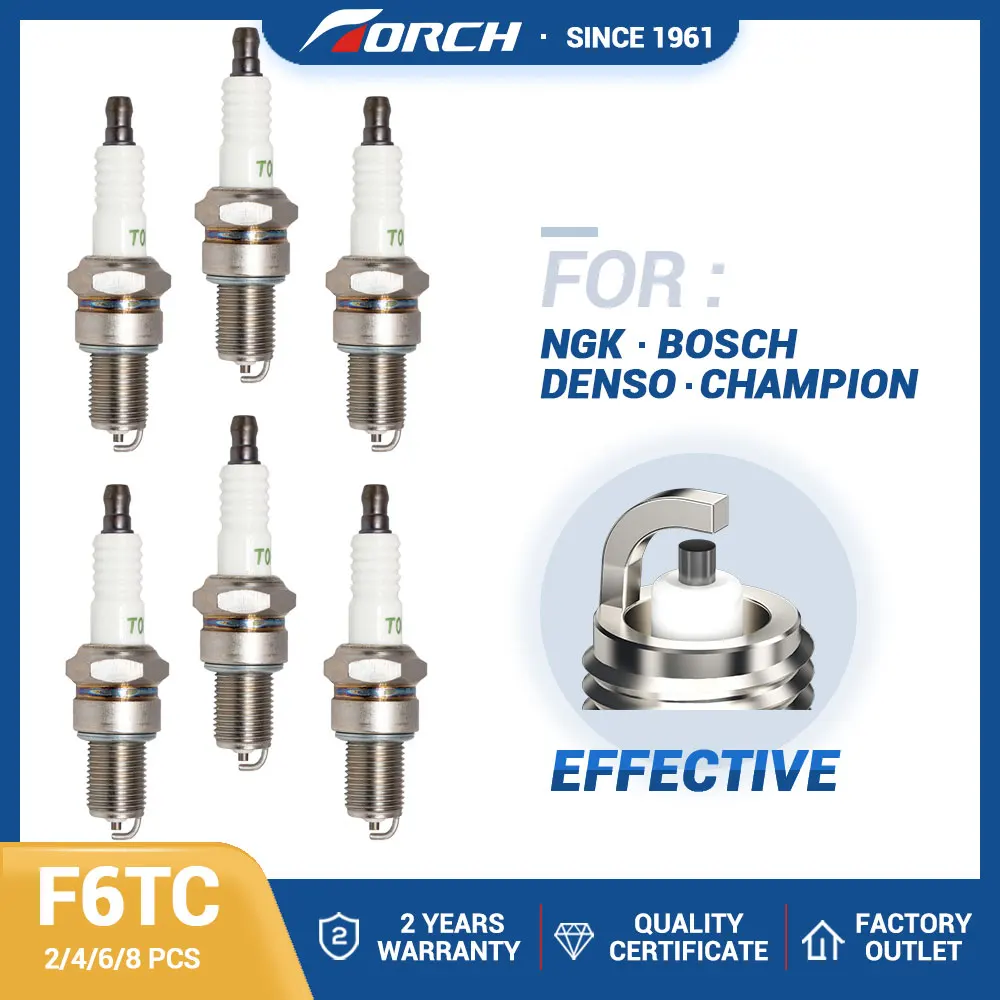 Candle-BP6ES-Spark-Plug-Compatible-with-Original-Torch-F6TC-for-Honda ...