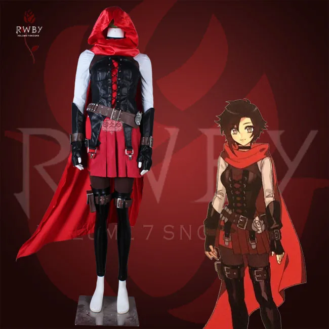 Anime-Ruby-Rose-Cosplay-Costume-Anime-Little-Red-Riding-Hood-Cos ...