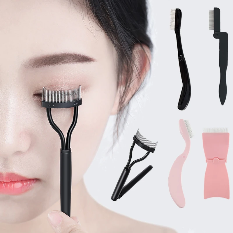 NEW Eyelash Beauty Collapsible Separator Portable Eyelash Brush Comb ...