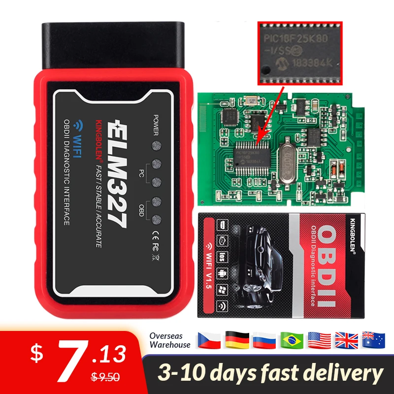 ELM327 mini bluetooth V1.5 PIC1825K80 super mini elm 327 wifi USB OBD2 ...