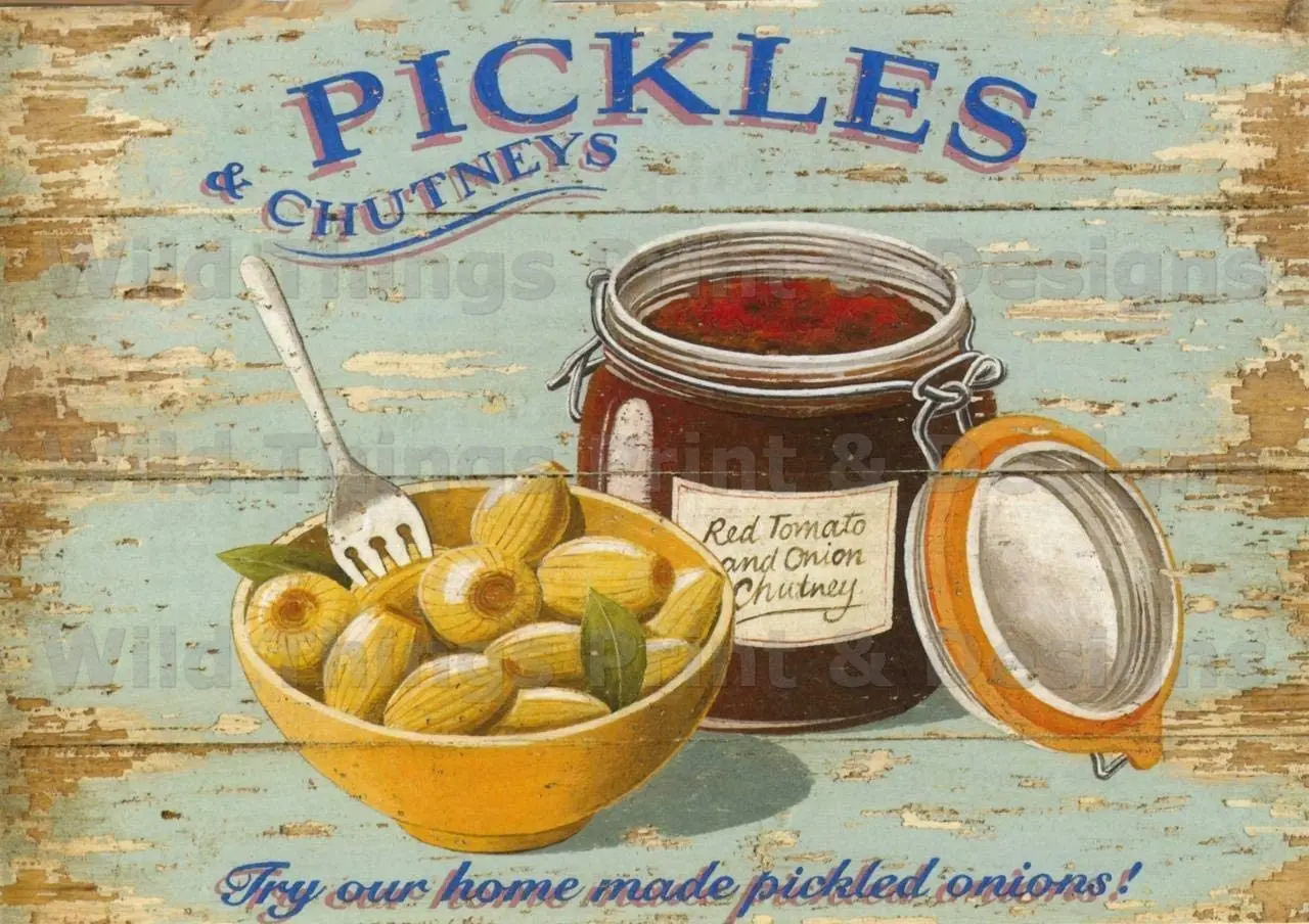 Pickles and Chutneysvert Metal Sign 8x12 Inch Tin Signs Decorative ...