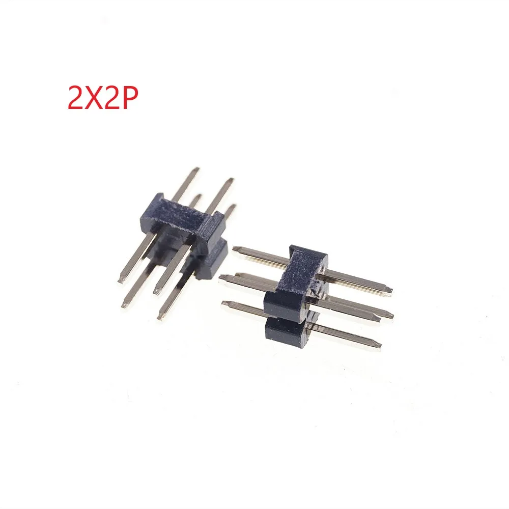 100pcs 2x2 P 4 Pin 2.0 Mm Pin Header Male Dual Row Straight Pcb 180 ...