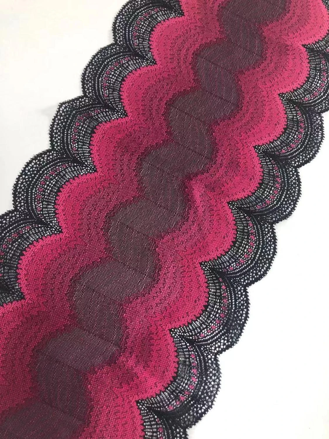 Two-tone Lace Elastic 23cm Multi-colors Lace Diy Spandex Nylon Lace ...