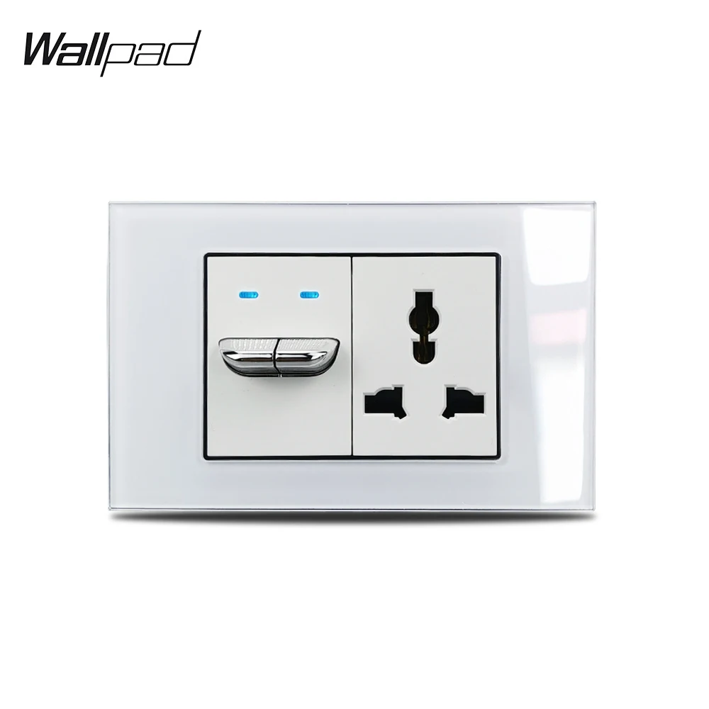 118-75mm-Toggle-2-Gang-Switch-and-Universal-Socket-Wallpad-L3-White ...