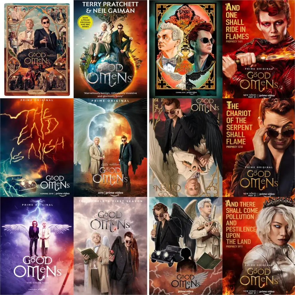 Good Omens Posters Glossy Paper High Definition Home Wall Bedroom ...