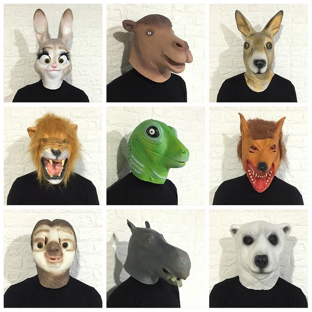 Animal Head Masks On People