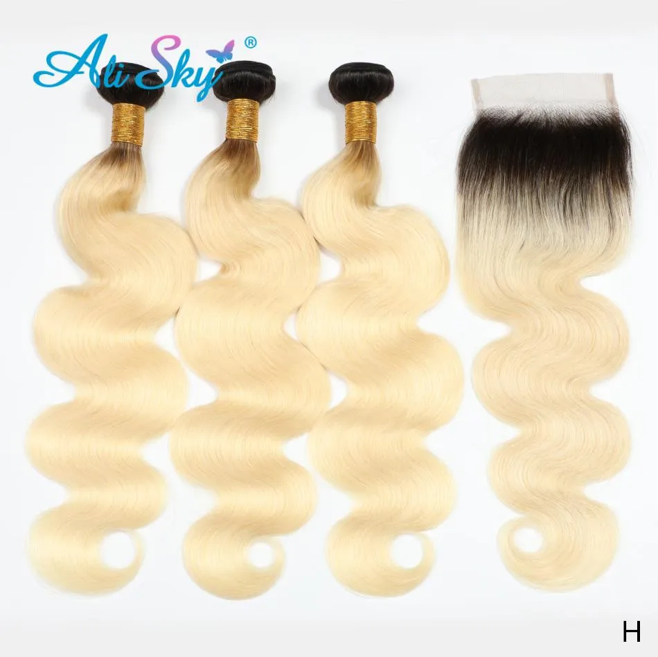 Ali Sky Brazilian Body Wave Hair Human Hair Extensions 10 24 Inch 1B ...